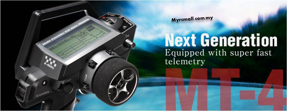 Sanwa MT-4 2.4G Profesional Telemetry Radio Transmitter System for RC Car Boat - Myrcmall.com.my