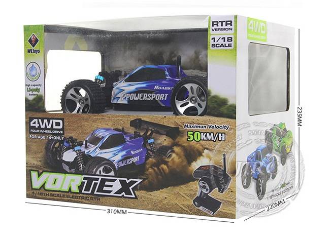 WLToys Vortex A959 RC Buggy 1/18 2.4Gh 4WD RTR - Myrcmall.com.my